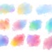 Watercolor Clipart/ Rainbow Watercolor Splash Clipart Artistic - Etsy