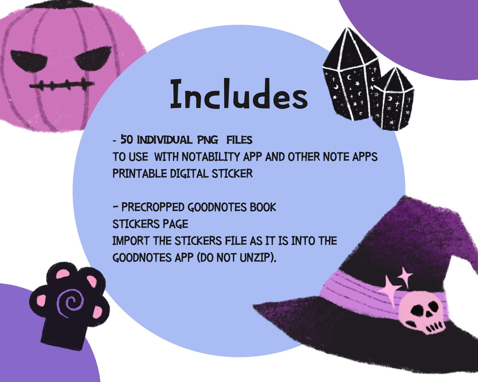 Magic Digital Stickers |goodnotes Digital Sticker |kawaii Sticker ...