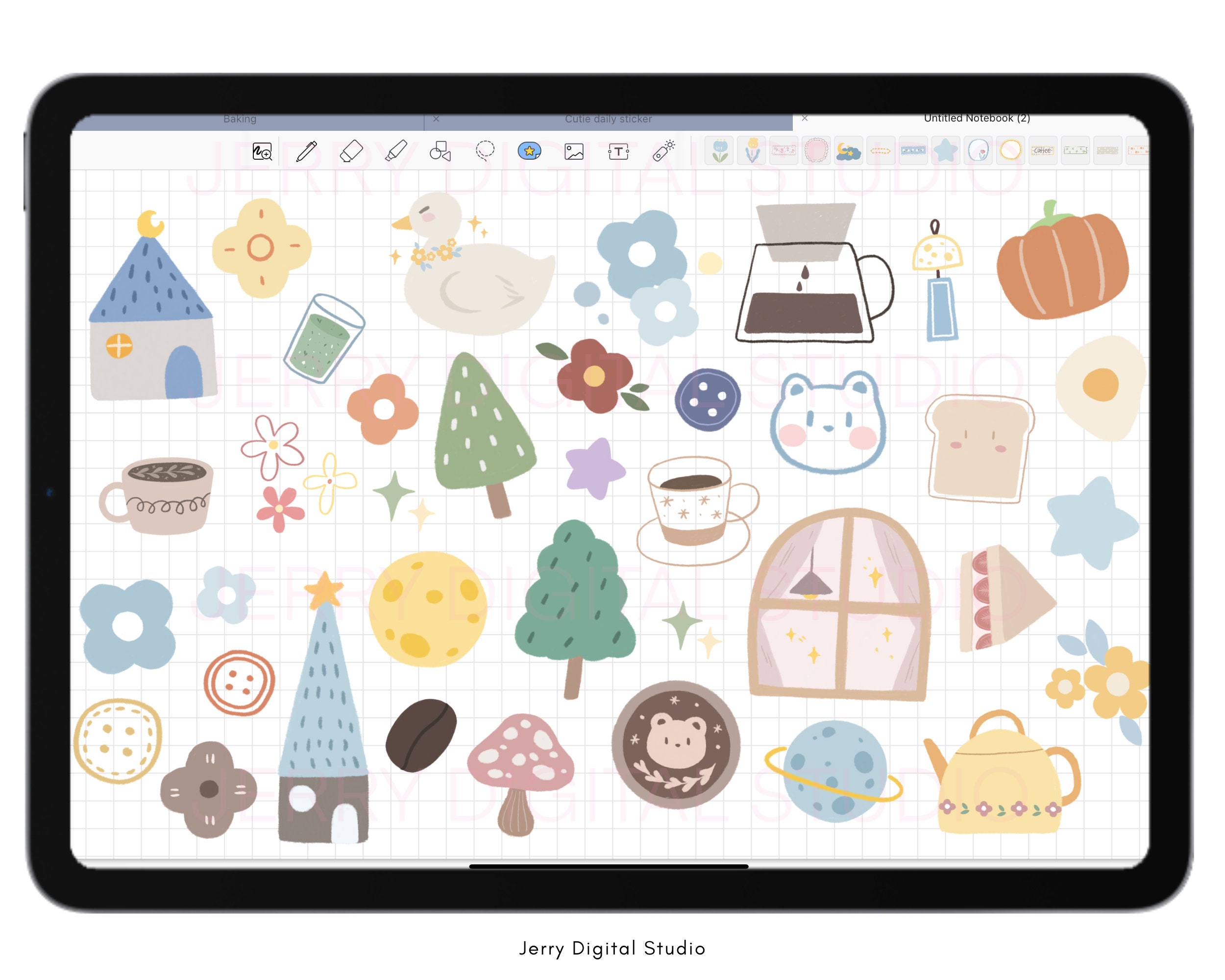 Cute Digital Sticker | Hobo Digital Sticker Bundle | Cute Sticker ...