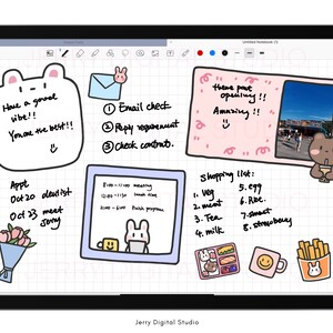 Kawaii Daily Digital Stickers |goodnotes Digital Sticker |cute Daily ...