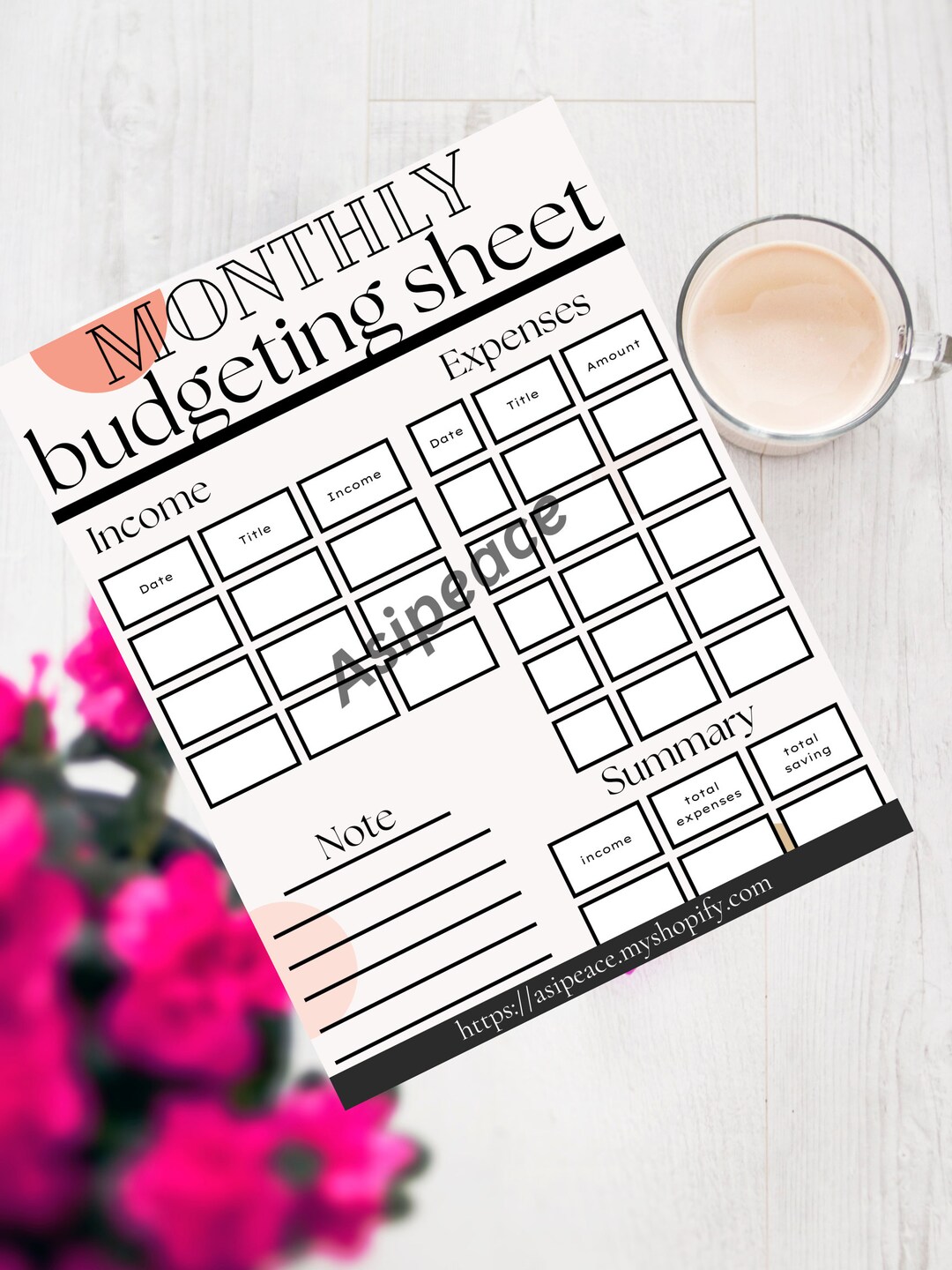 Physical Budget Planner With Summary - Etsy