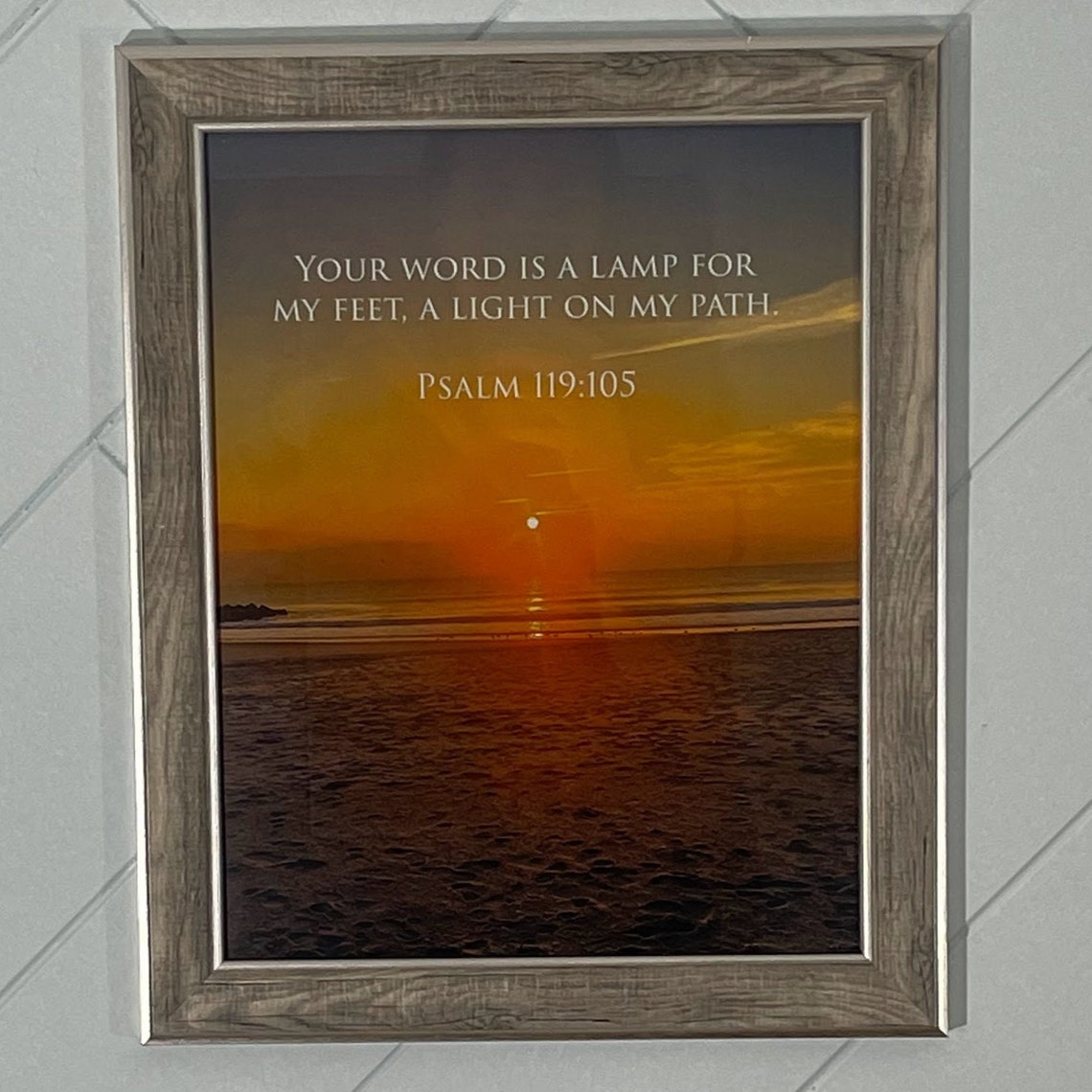 Christian Beach Sunset Picture/photography/artwork- Psalm 119:105 - Etsy