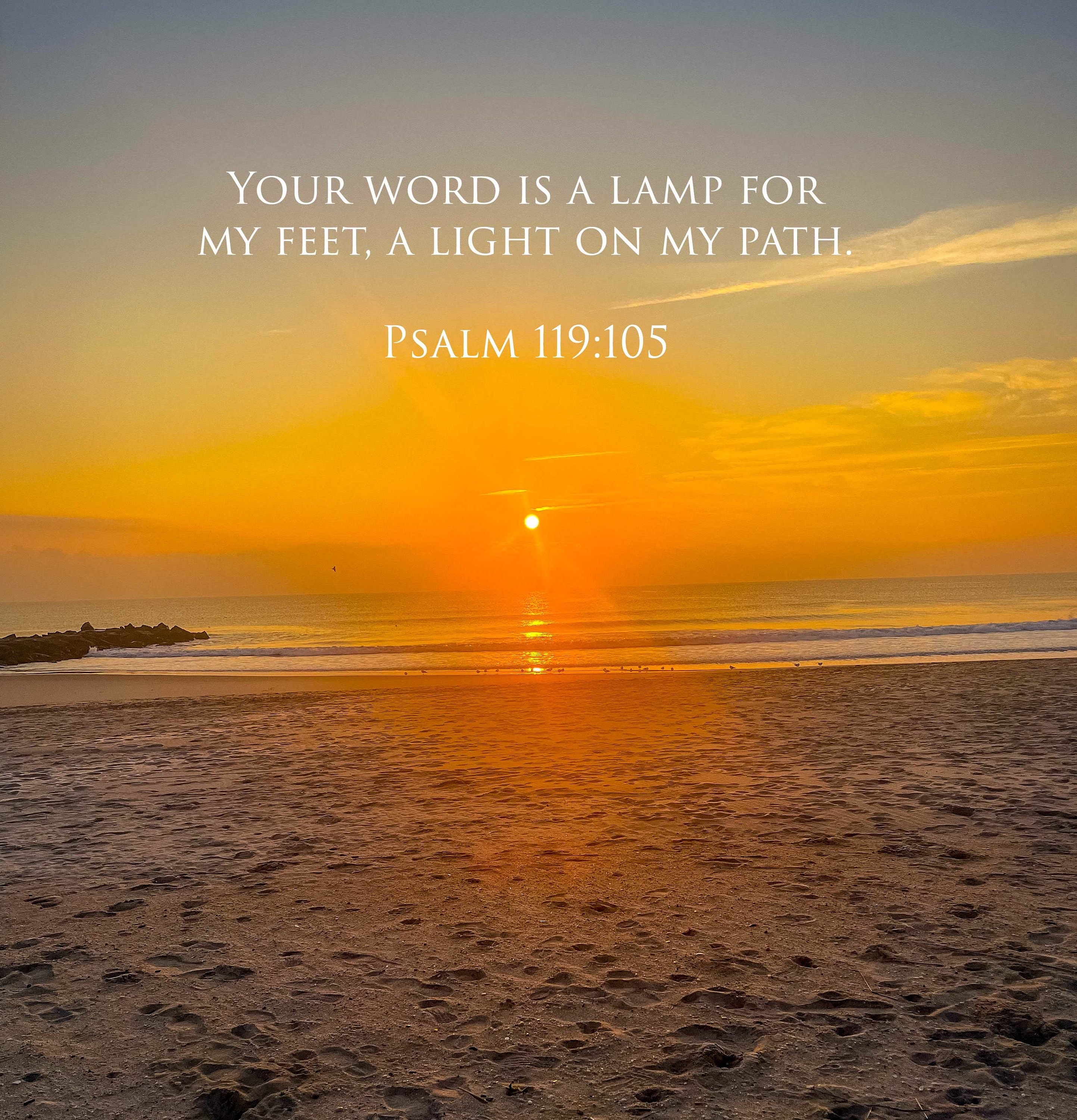 Christian Beach Sunset Picture/photography/artwork- Psalm 119:105 - Etsy