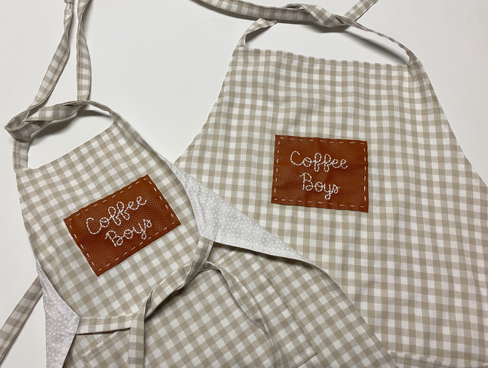 NEW COLORS Personalized Hand-embroidered Name HANDMADE Apron for Kids ...