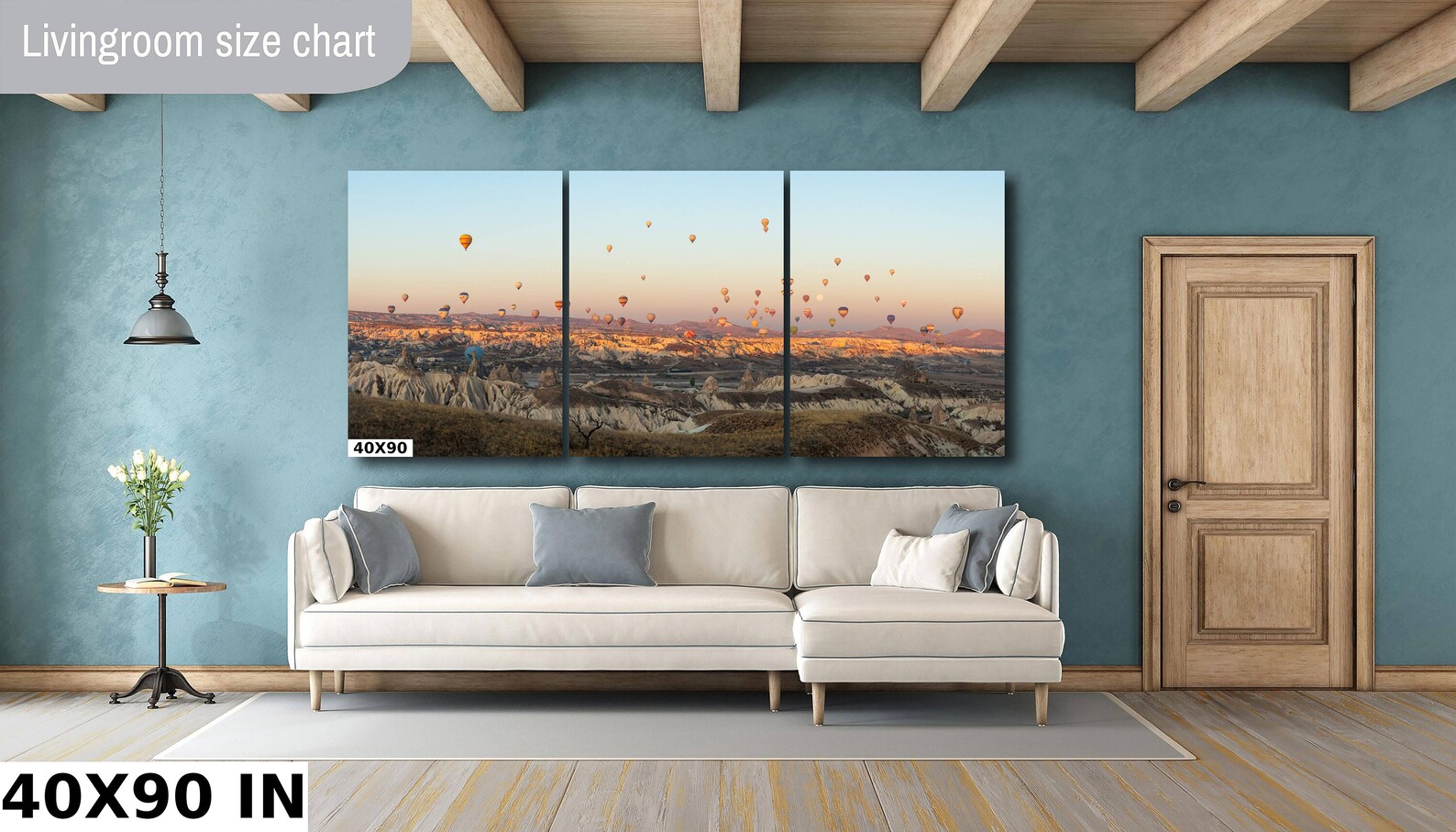 Hot Air Balloon Ride Cappadocia Turkey Panoramic Canvas and Metal Wall ...