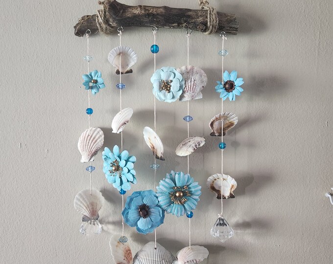 Driftwood and Seashell Wall Hanging, Boho Decor, Sea Shell Art, Beach ...