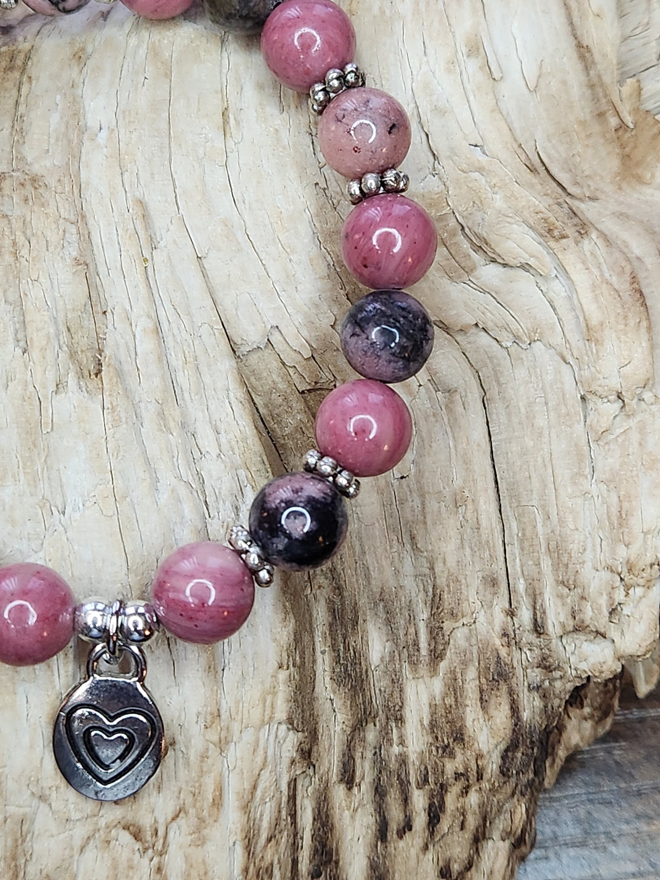 Handmade Rhodonite Bracelet, Handmade Gemstone Bracelet, Renewal ...