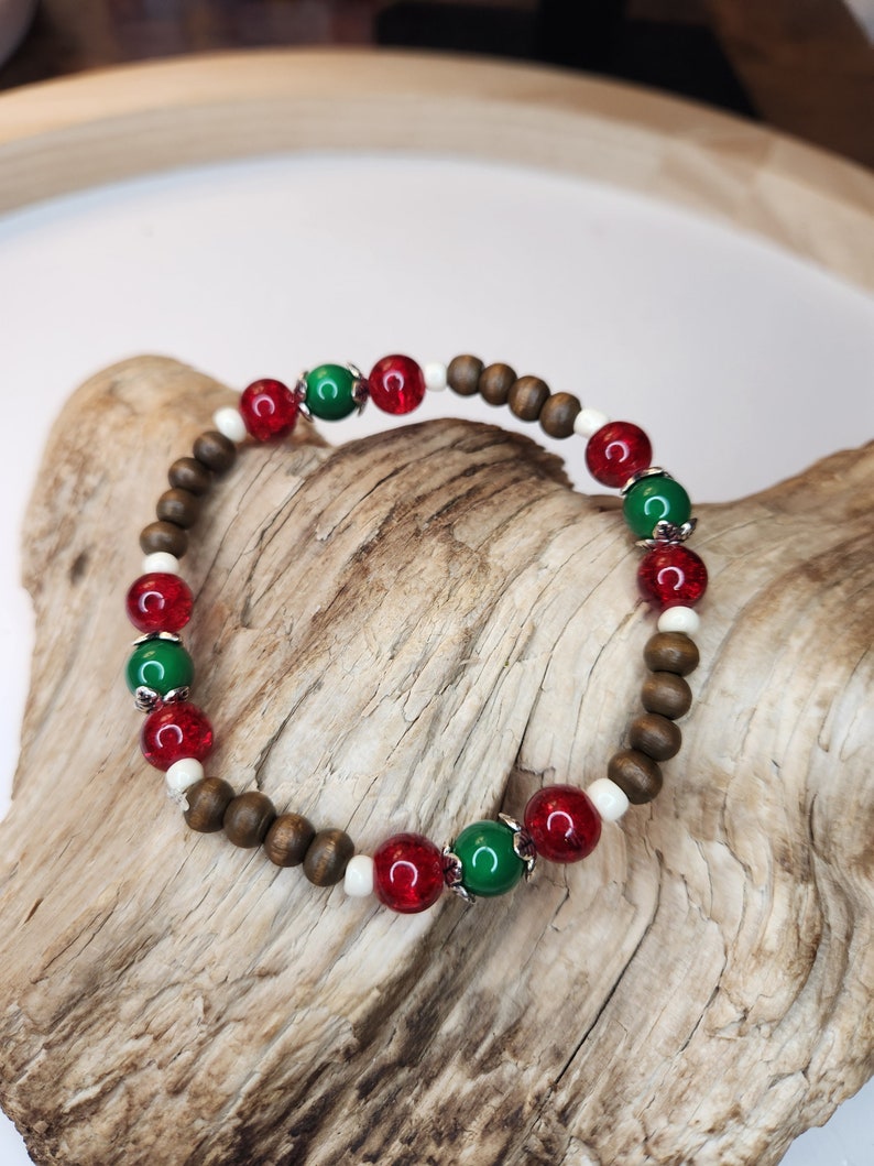 Boho Christmas Bracelet, Handmade Christmas Bracelet, Christmas Jewelry ...