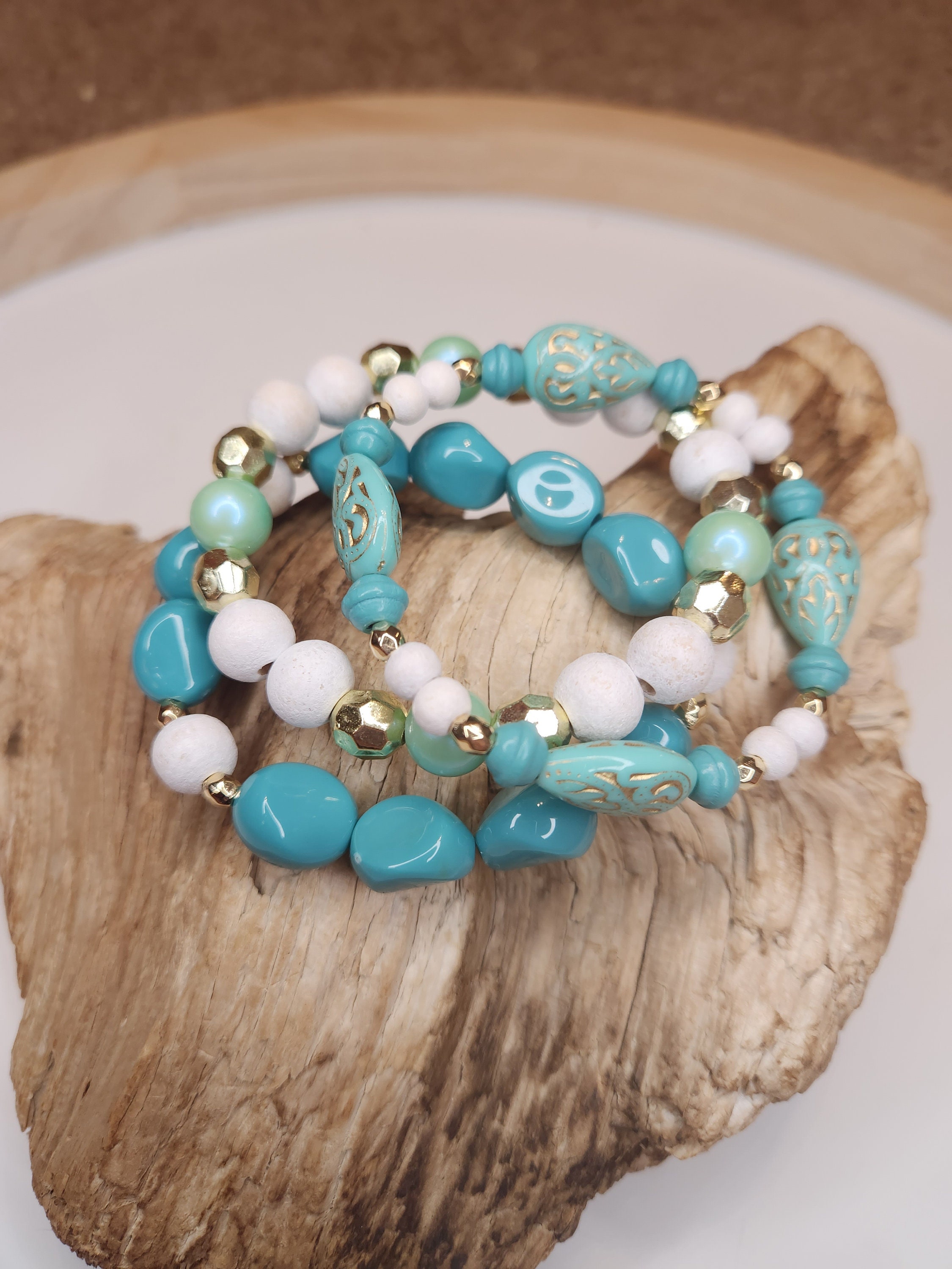 Stackable Boho Bracelets for Her, Handmade Beaded Boho Bracelets ...