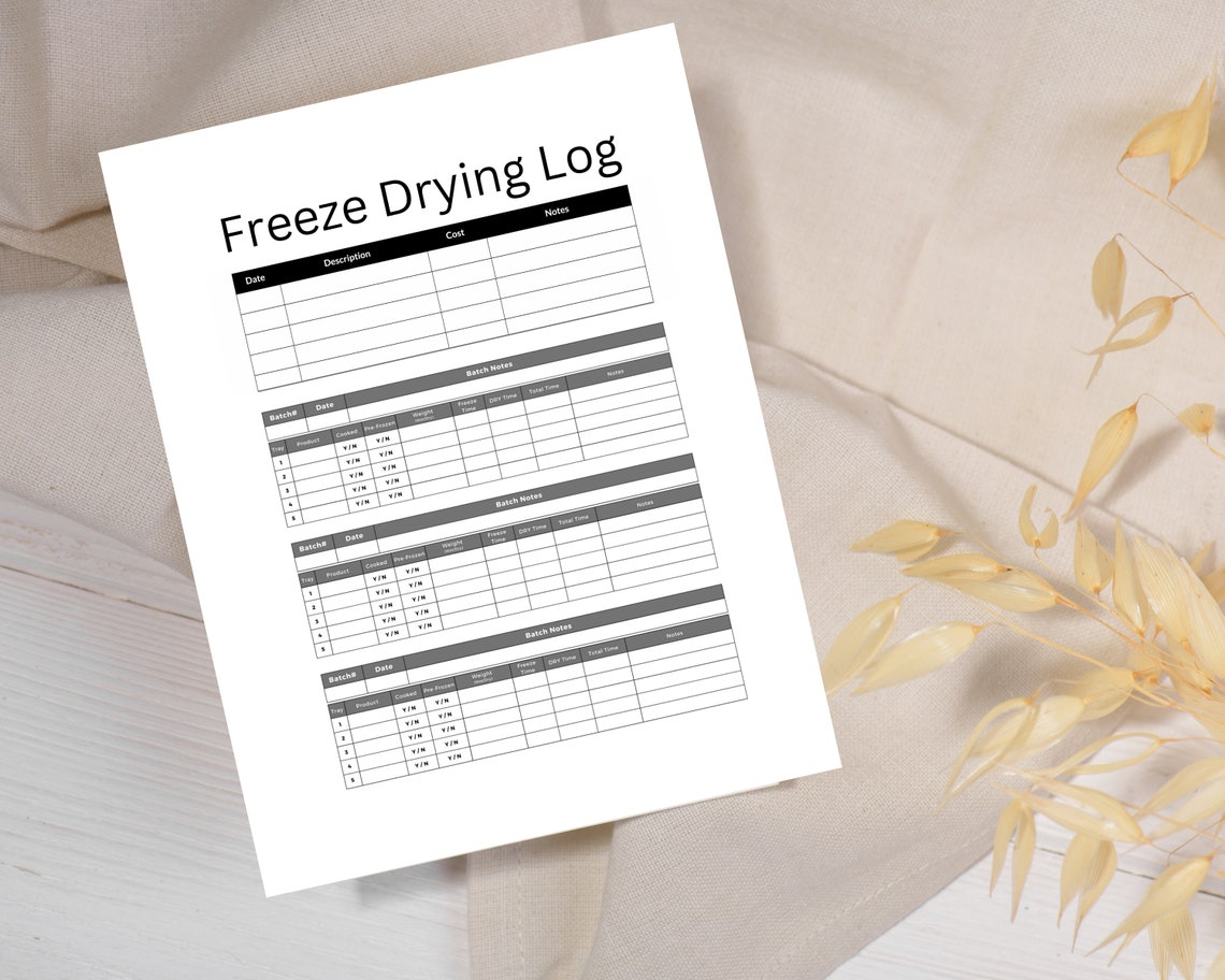 Freeze Drying Log Freeze Dryer Homesteader Digital Download - Etsy