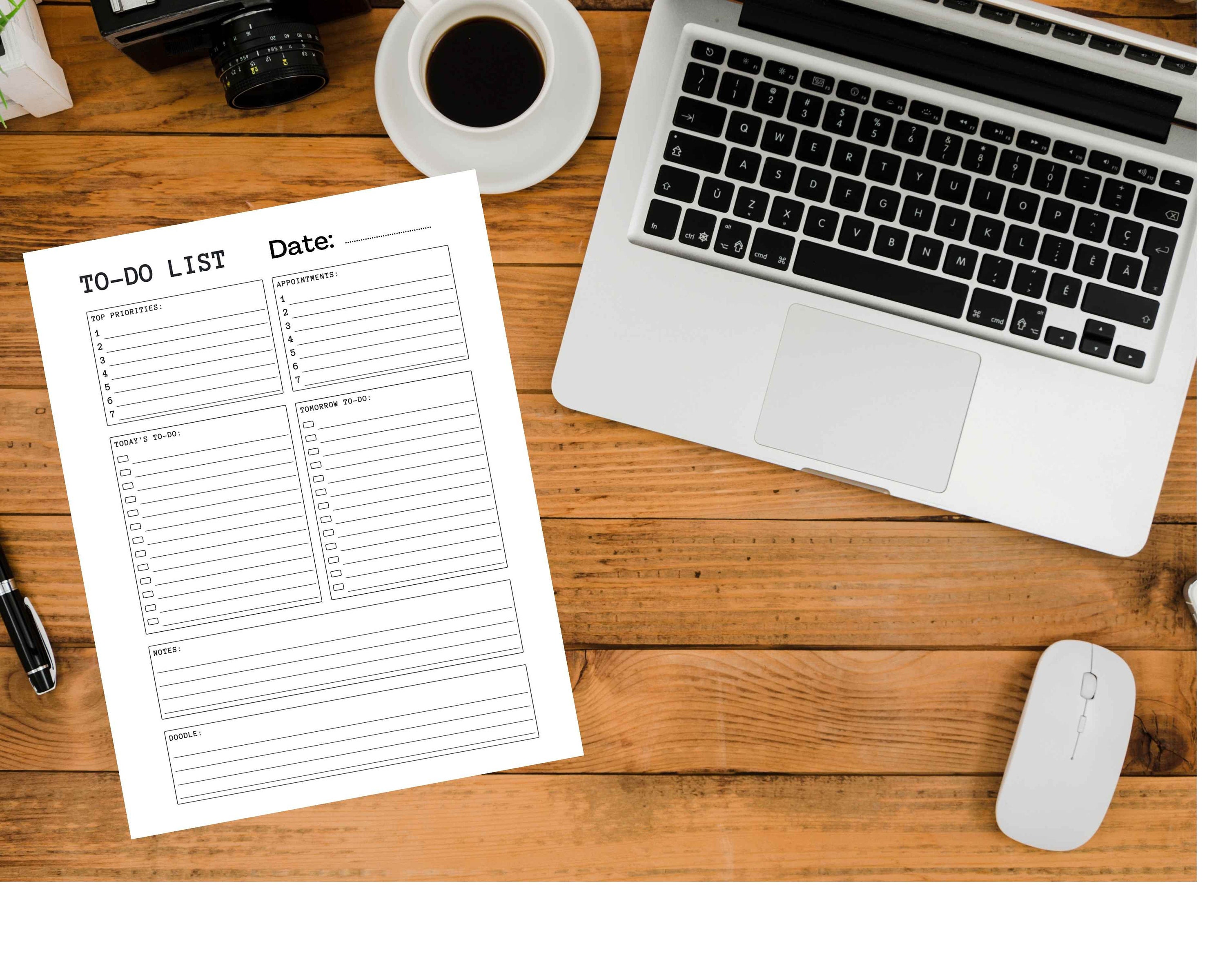 To Do List Shopping List Printable to Do List - Etsy