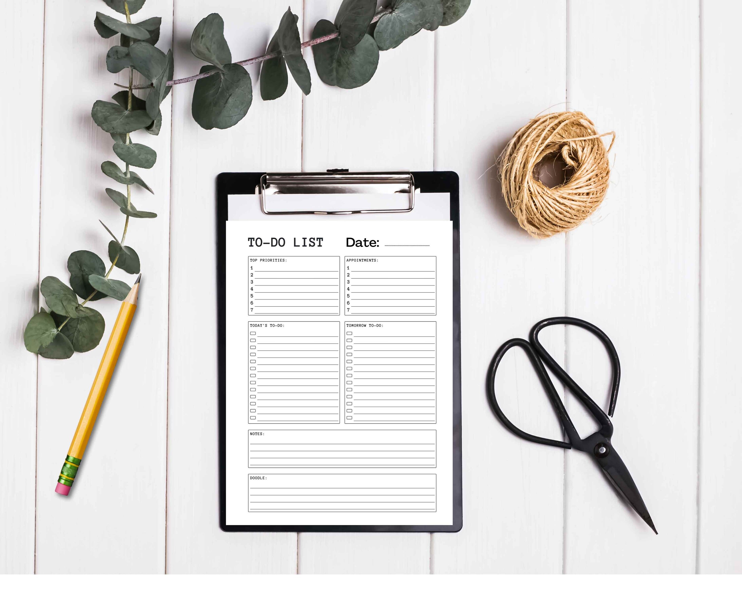 To Do List Shopping List Printable to Do List - Etsy