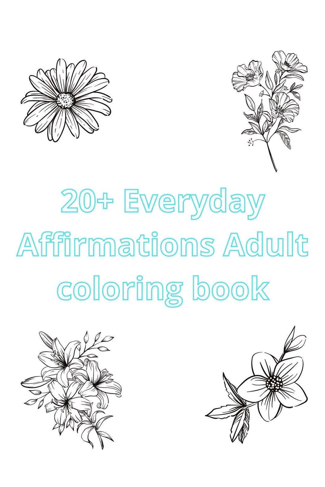 20+ Everyday Affirmations Adult Coloring Book - Etsy