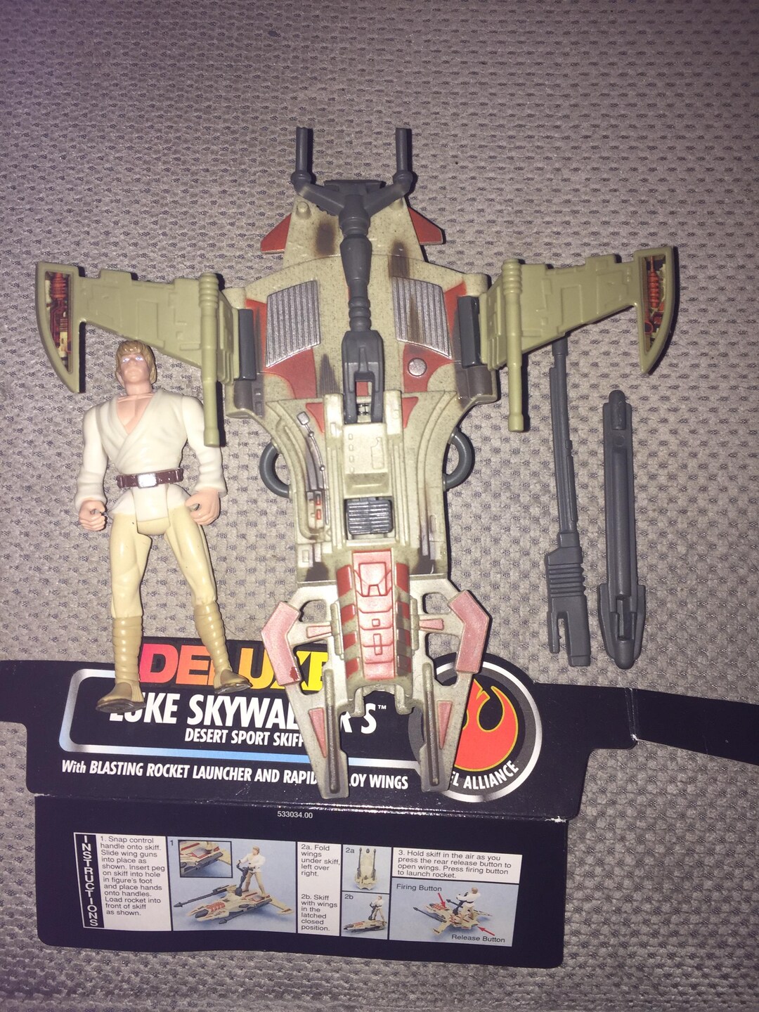 Luke Skywalker's Desert Sports Skiff Complete Figure Vintage Star Wars ...