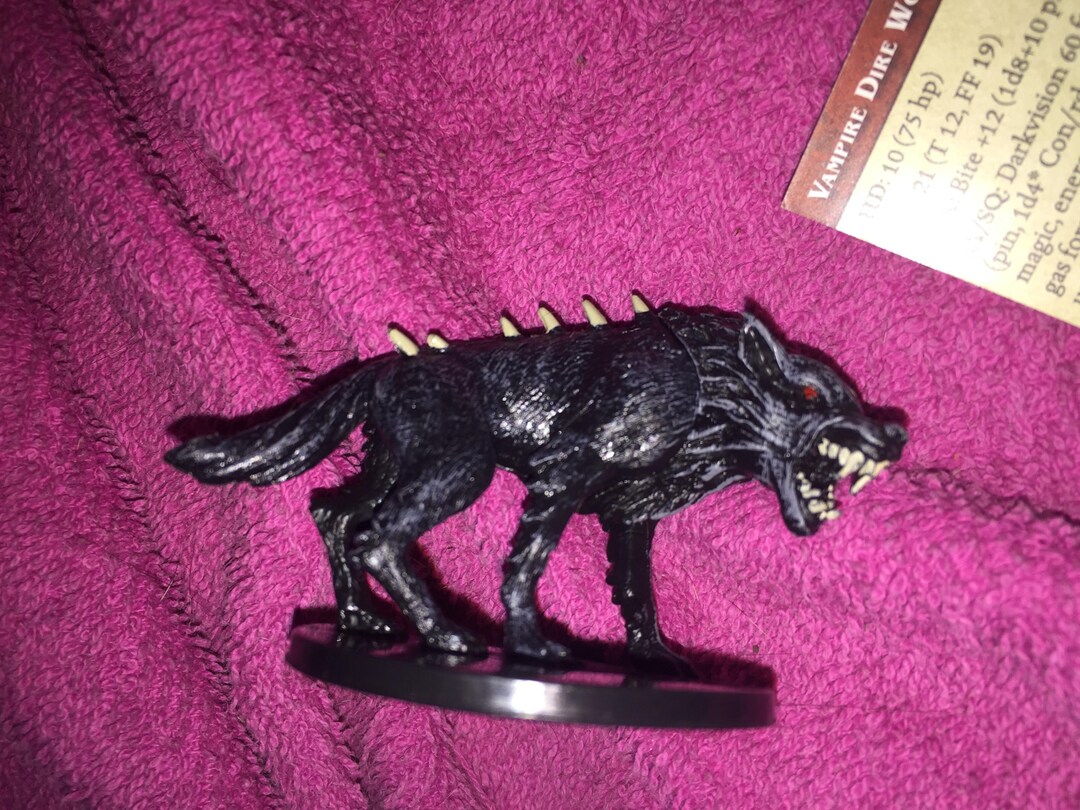 Vampire Dire Wolf D&D Minis - Etsy