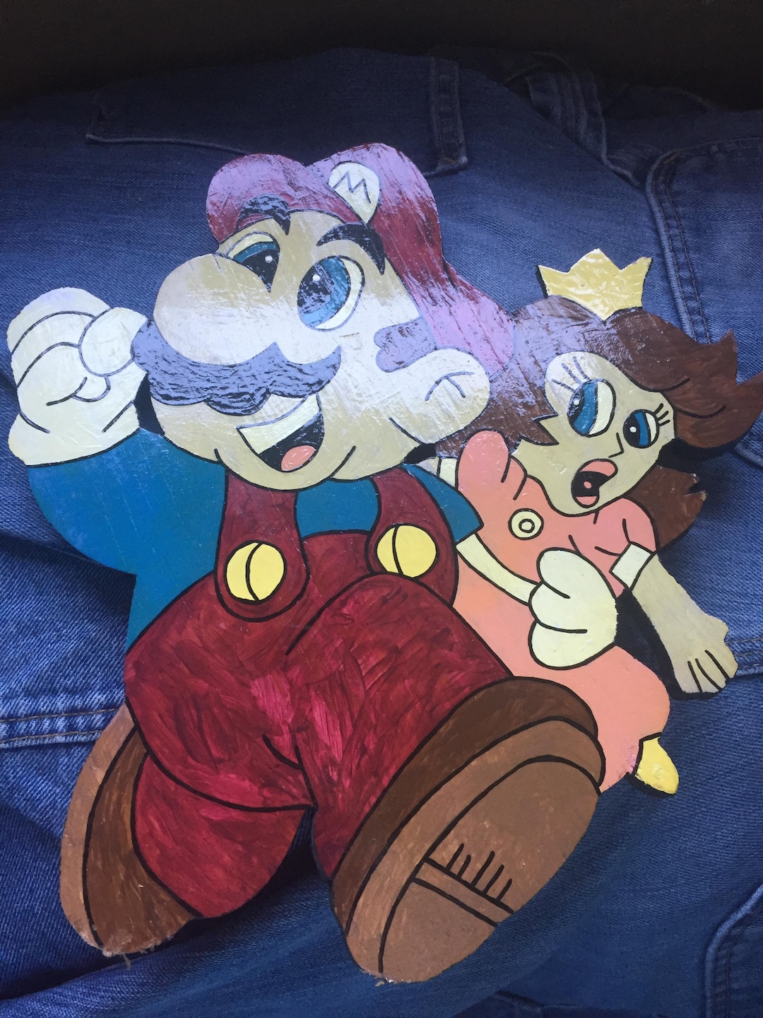 Super Mario Wood Carving Wall Decoration - Etsy