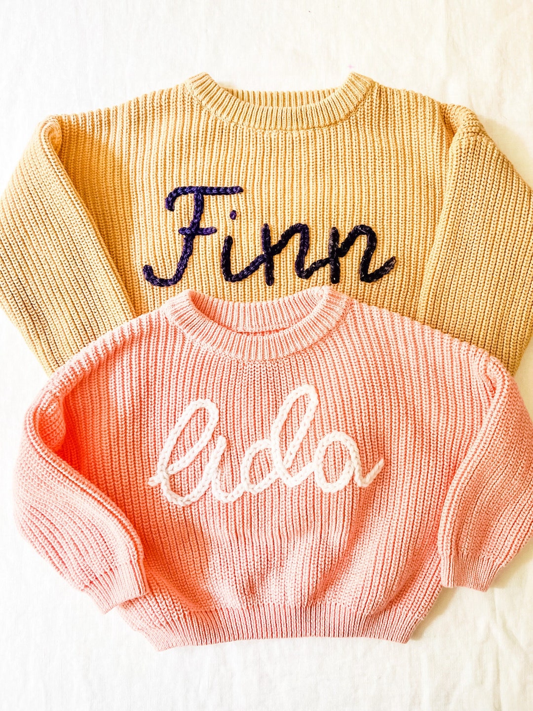 Embroidered Name Sweater Script - Etsy
