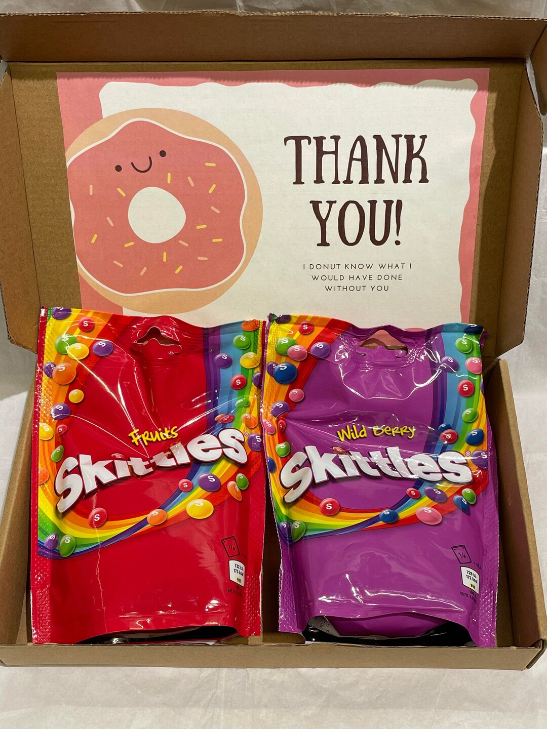 Personalised Small Fruit Candy Hamper Gift Box Letterbox Birthday Hug ...