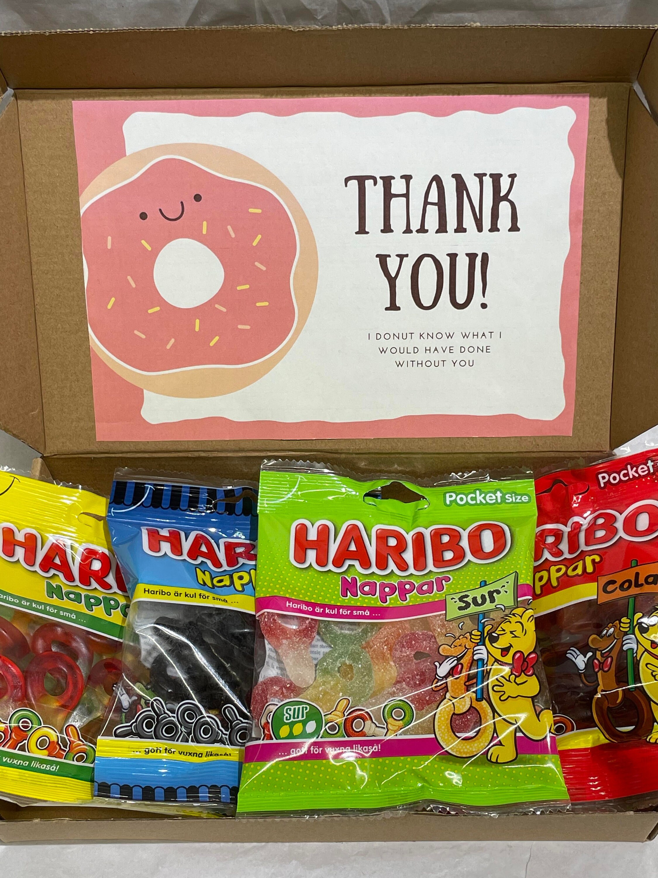 Personalised Gummy Candies Hamper Gift Box Letterbox Birthday Hug in A ...