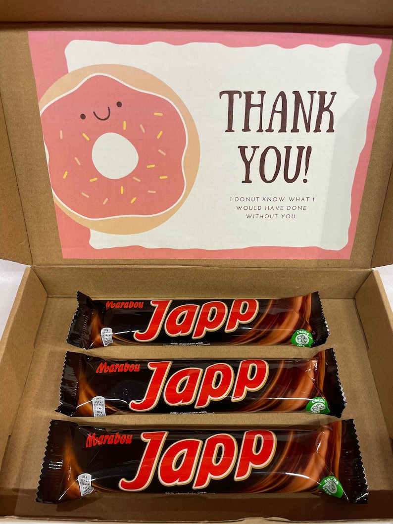 Personalised Swedish Japp Chocolate Hamper Gift Box Letterbox Birthday ...