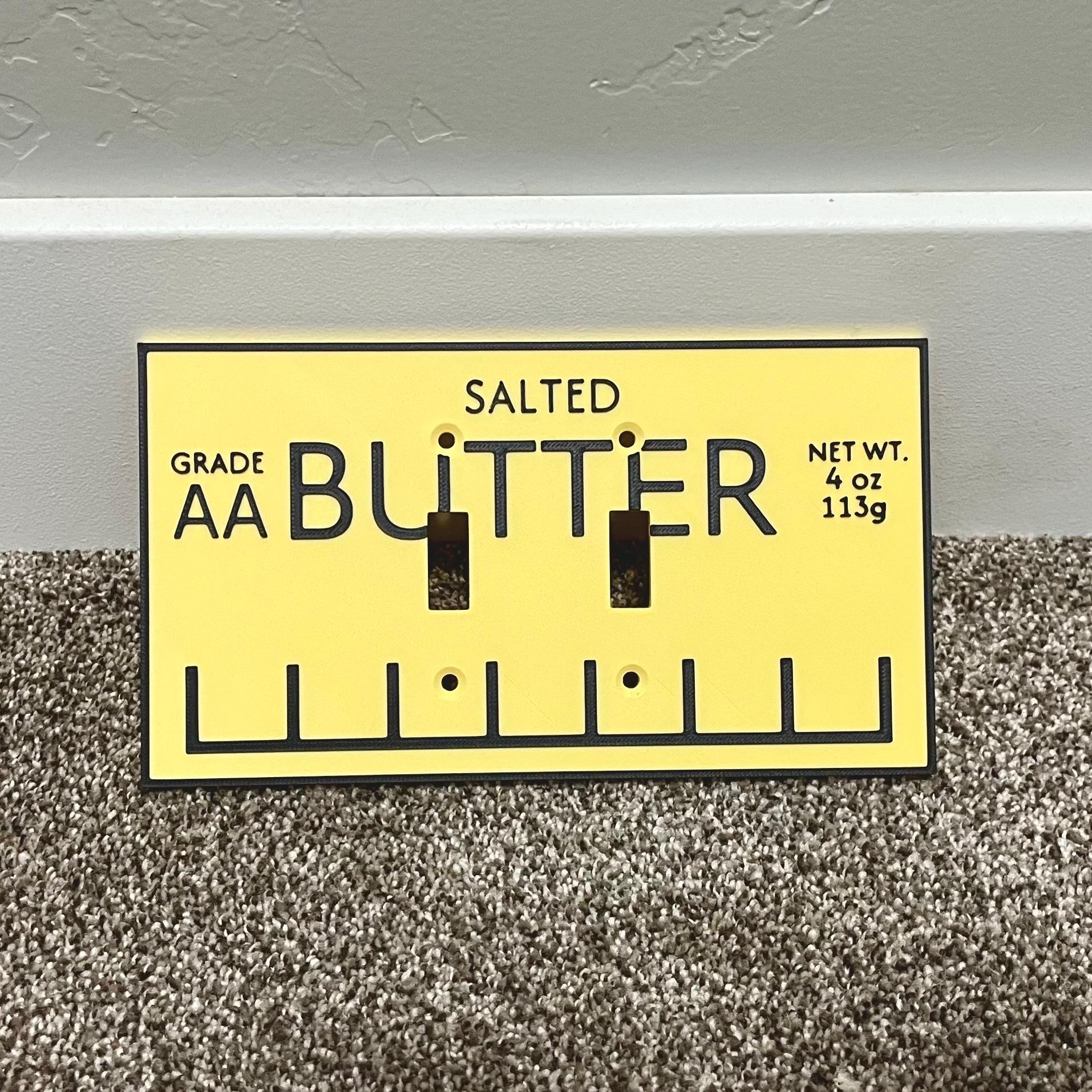 Butter Double Light Switch Cover Horizontal Cover for Kids Cover for ...