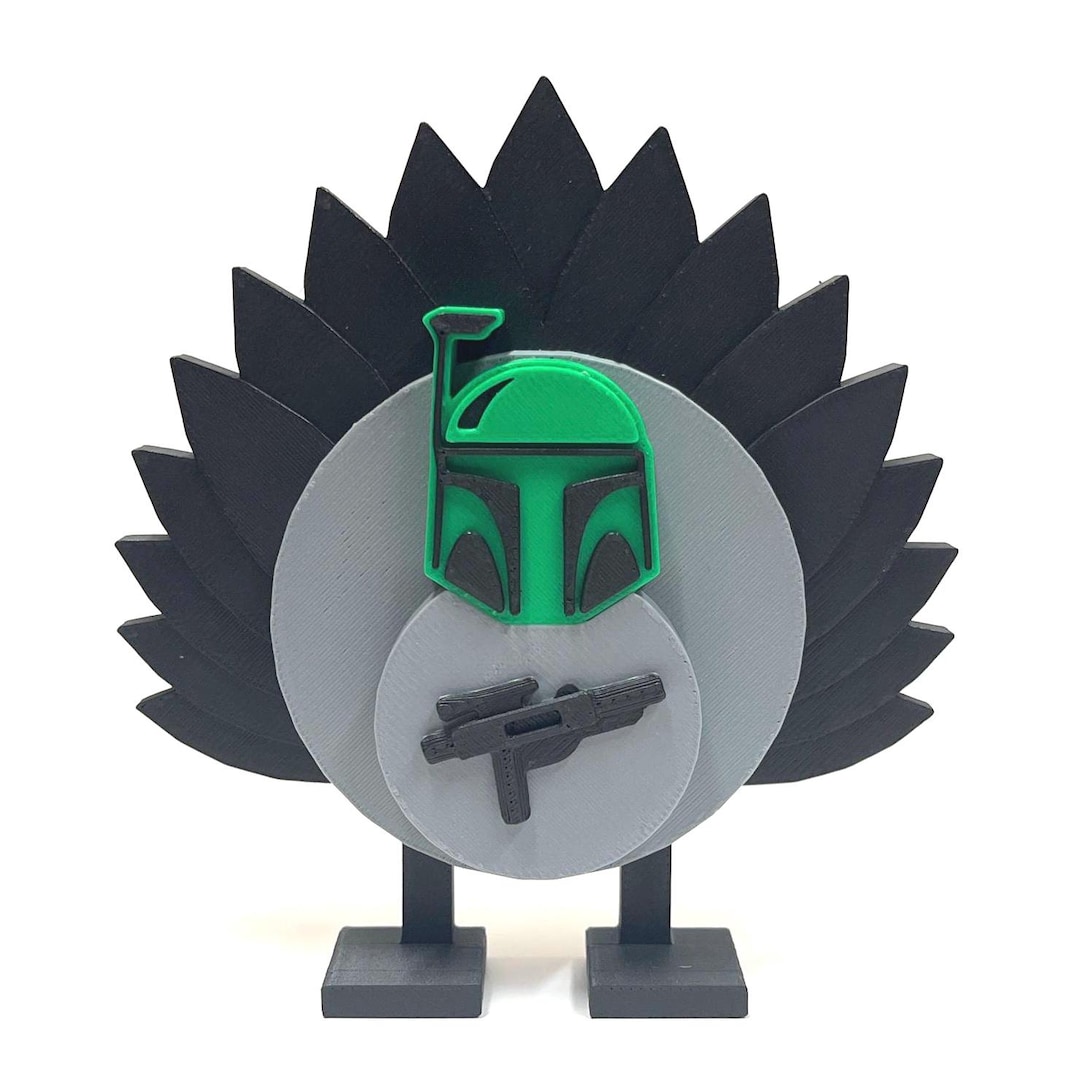 Boba Fett Turkey Table Decor Thanksgiving Place Holder 3D Printed Decor ...