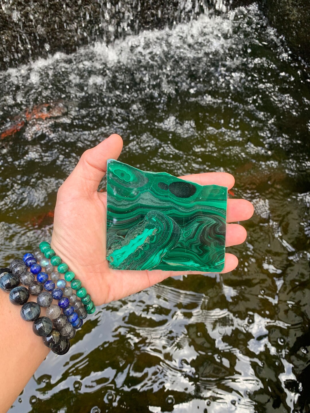 Malachite Slab, Malachite Specimen, Malachite Decor, Jewelry Holder - Etsy