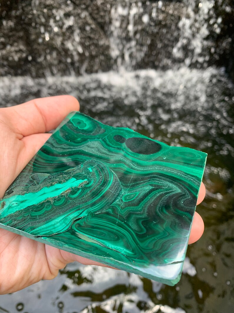 Malachite Slab Malachite Specimen Malachite Decor Jewelry - Etsy