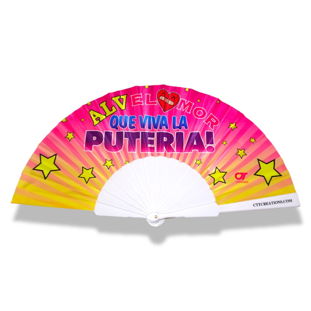 Mini Hand Fan - ALV El Amor, Que Viva La Puteria - Etsy