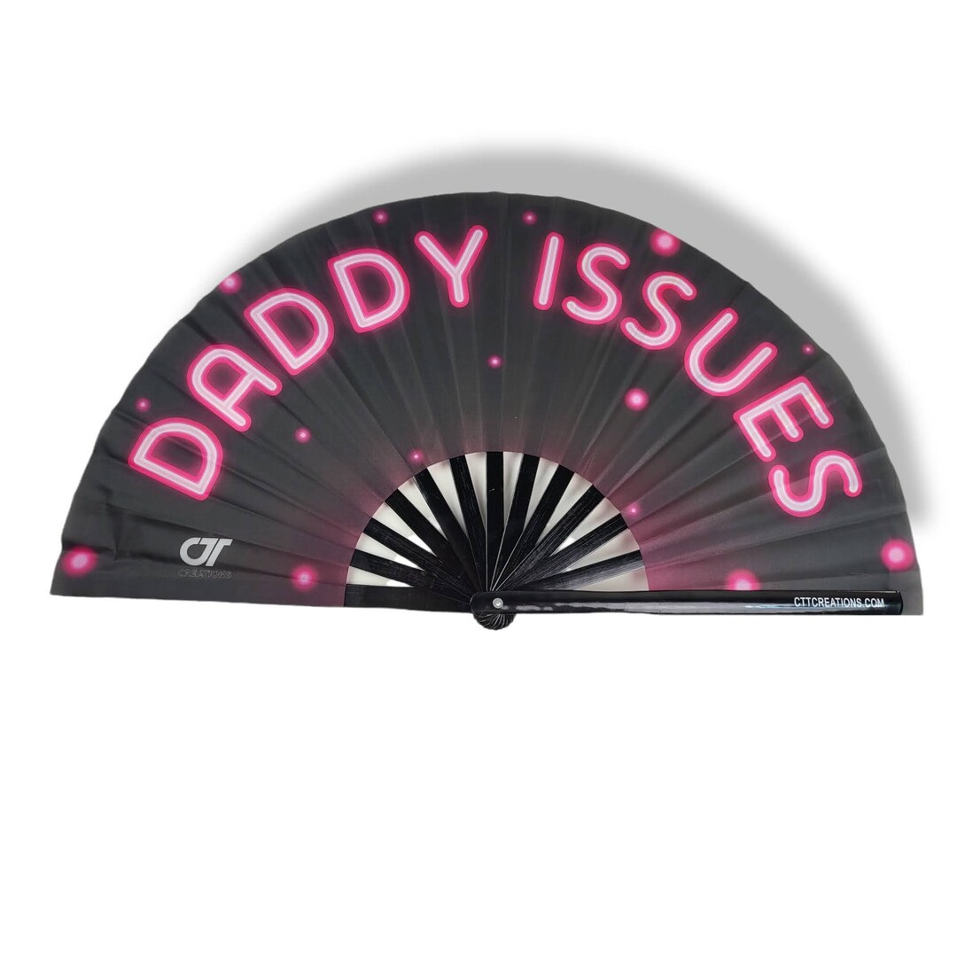 Daddy Issues - Rave Hand Fan - Etsy