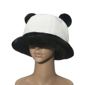 Furry Panda Bucket Hat - Etsy