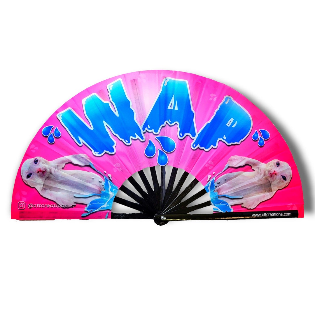 WAP (wet Ass P*ssy) - Rave Hand Fan - Etsy