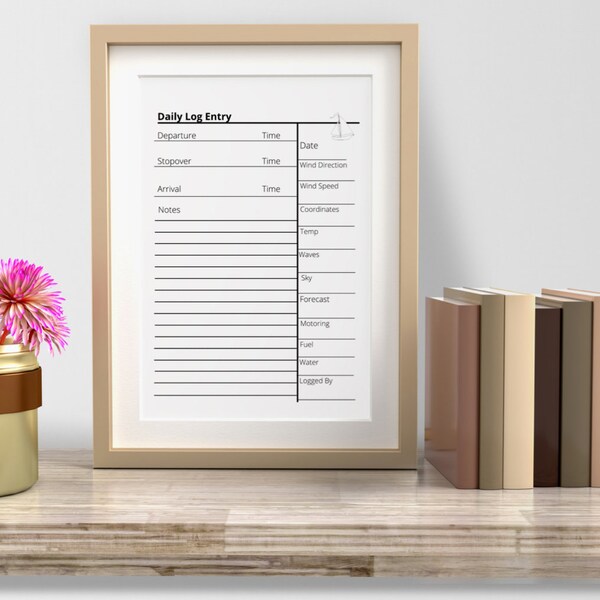 Sailing Log Book - Etsy