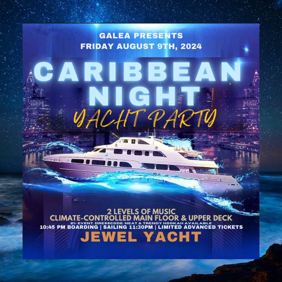 Yacht Party Flyer/ Editable Instant Flyer/ Boat Party Invitation/yacht ...