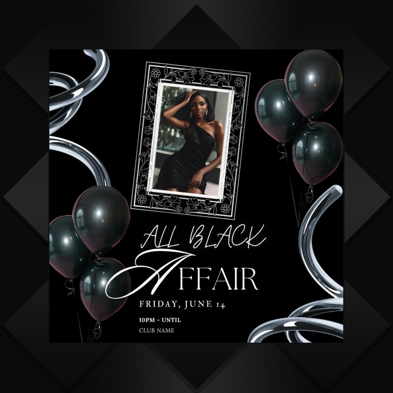 Black Invitation - Etsy