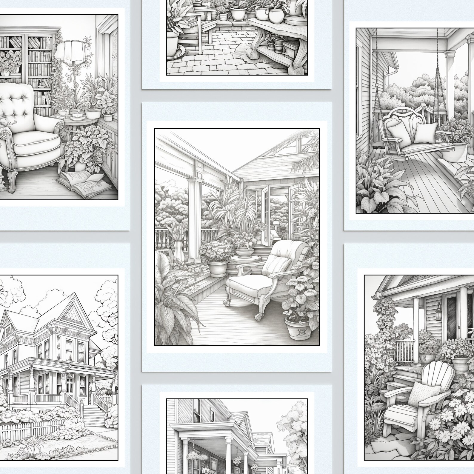 Cozy Home Coloring Book| Digital Download| Home Interior|58 Pages/ Home ...