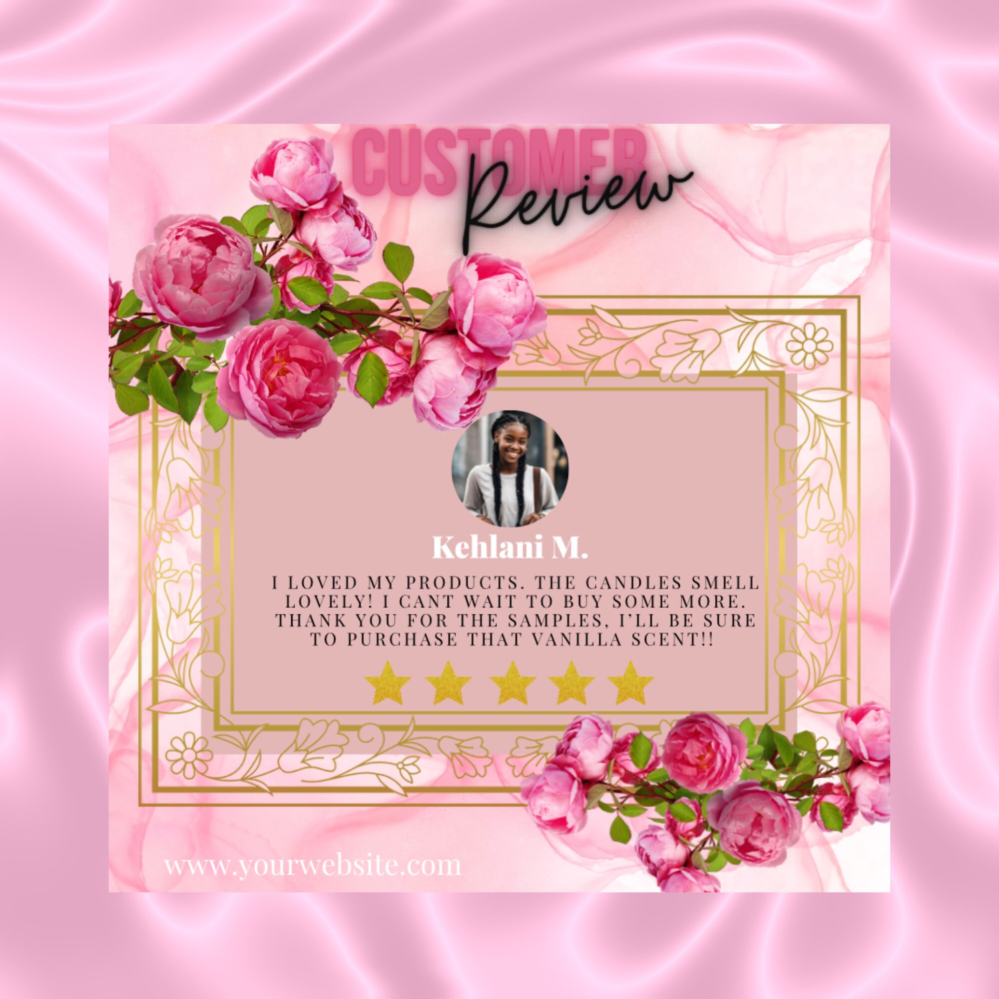 Customer Review Flyer/ Editable Digital Download/ Customer Feedback ...