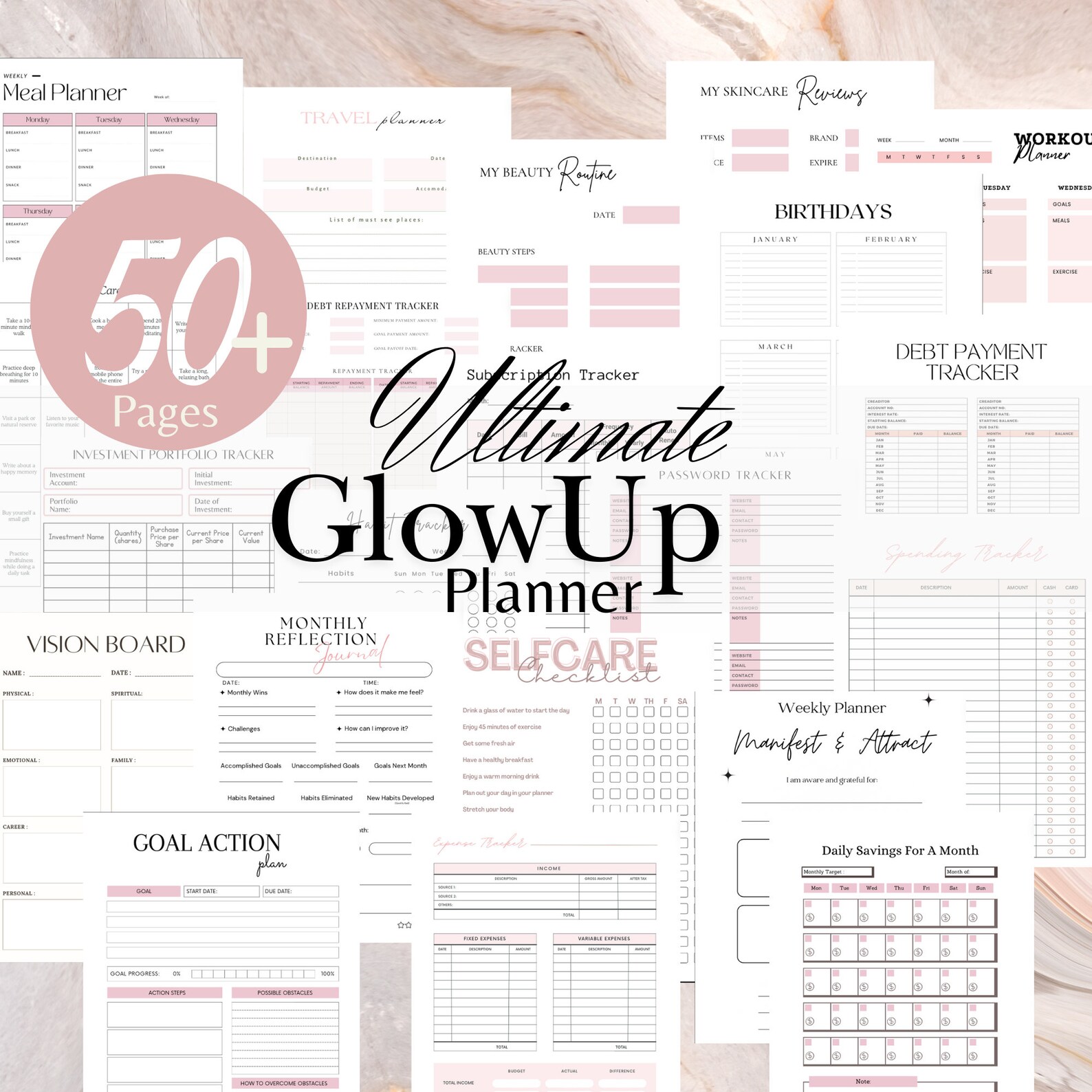 The Glow up Planner/level up Planner/ Instant Download/ Business ...