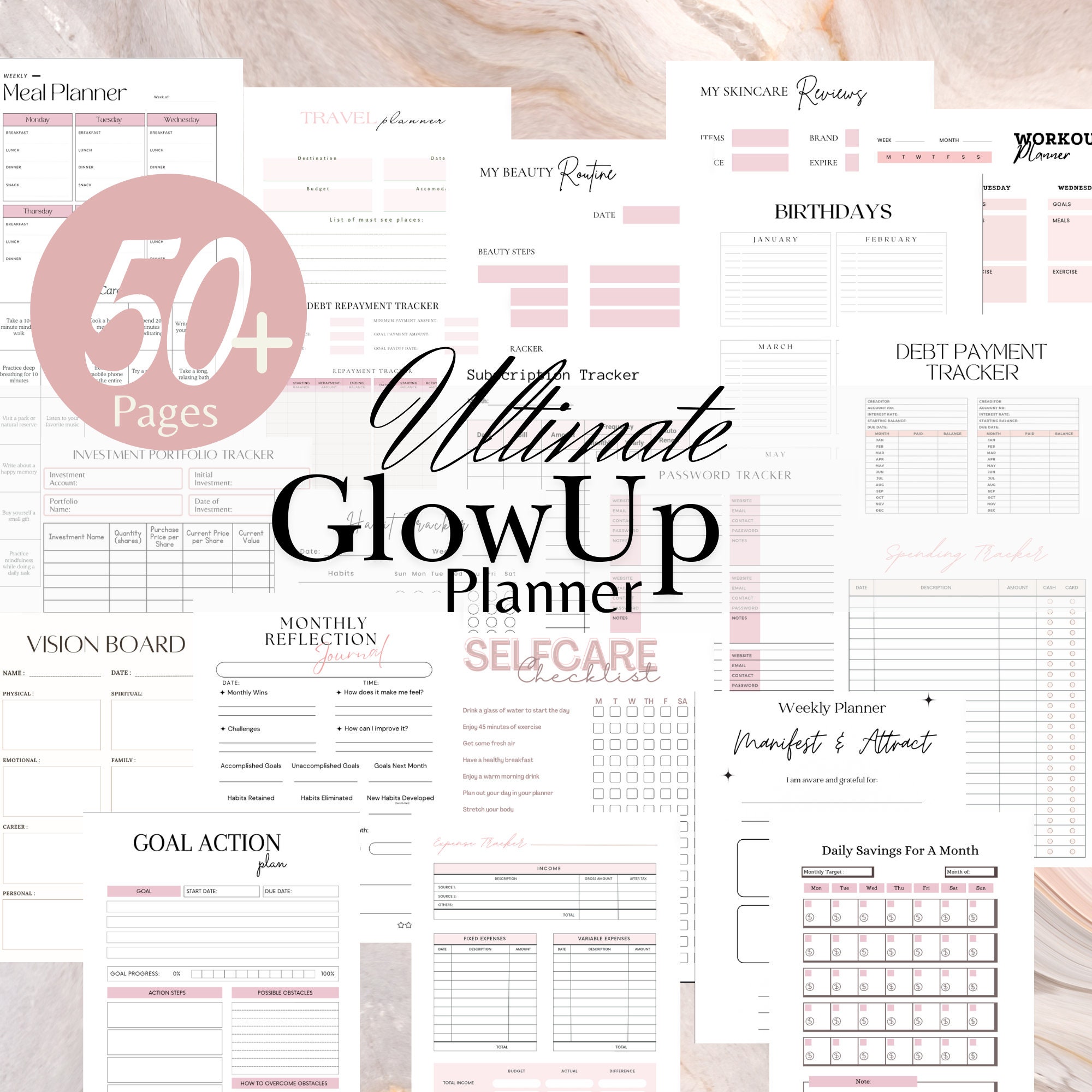 The Glow up Planner/level up Planner/ Instant Download/ Business ...