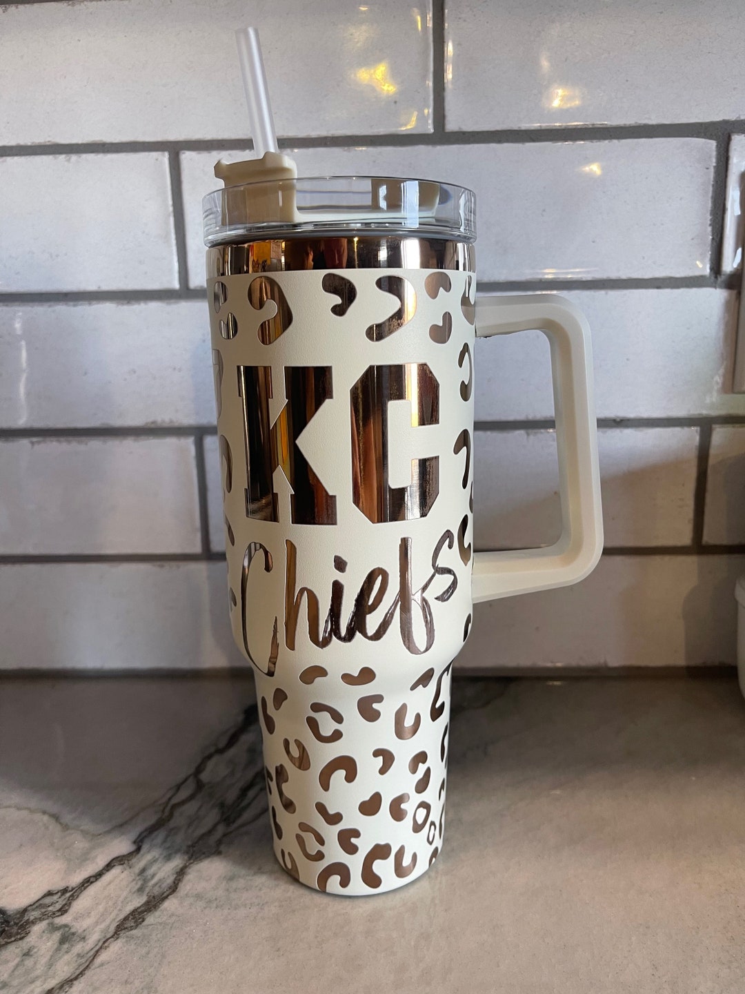 Engrave Files - KC Chiefs Leopard Spots 40oz Full Wrap Engrave Files - Etsy
