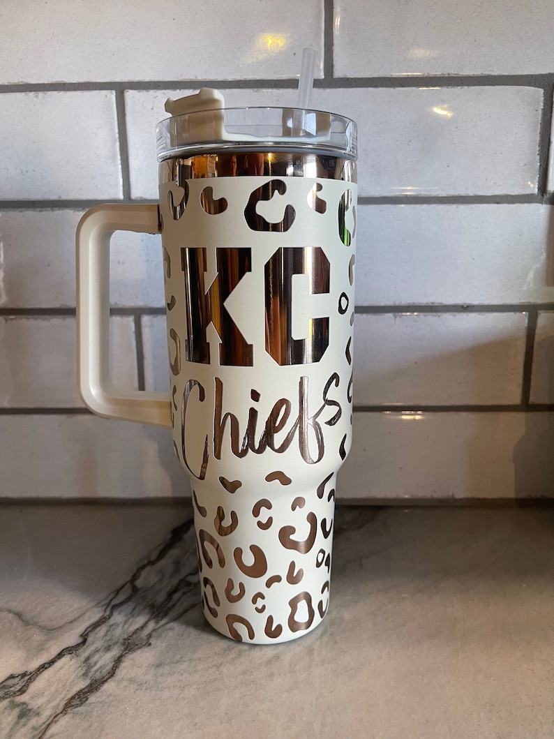 Engrave Files - KC Chiefs Leopard Spots 40oz Full Wrap Engrave Files - Etsy