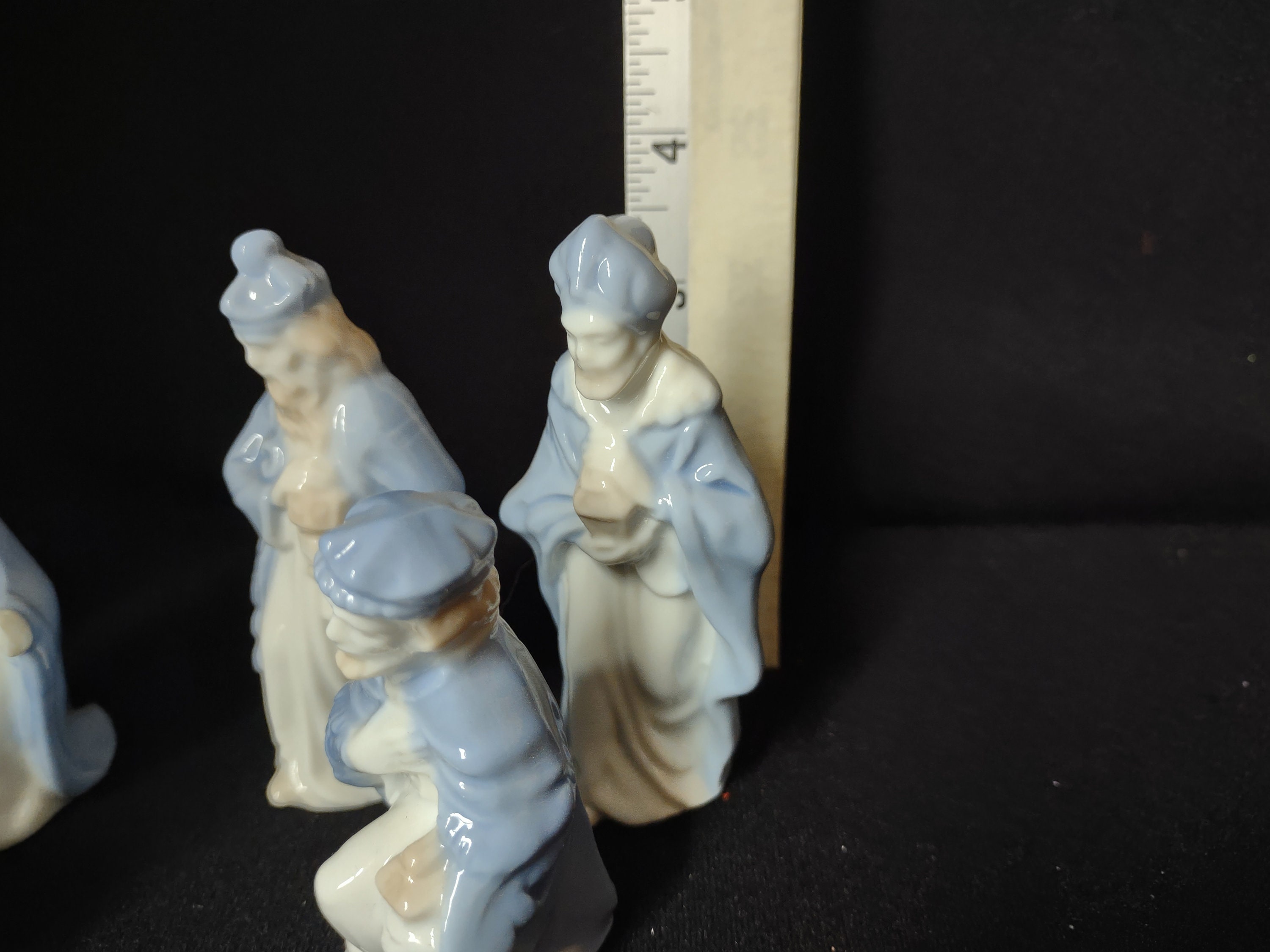 Vintage Christmas Blue White Nativity Set 9 Piece 3 lot 1723 - Etsy