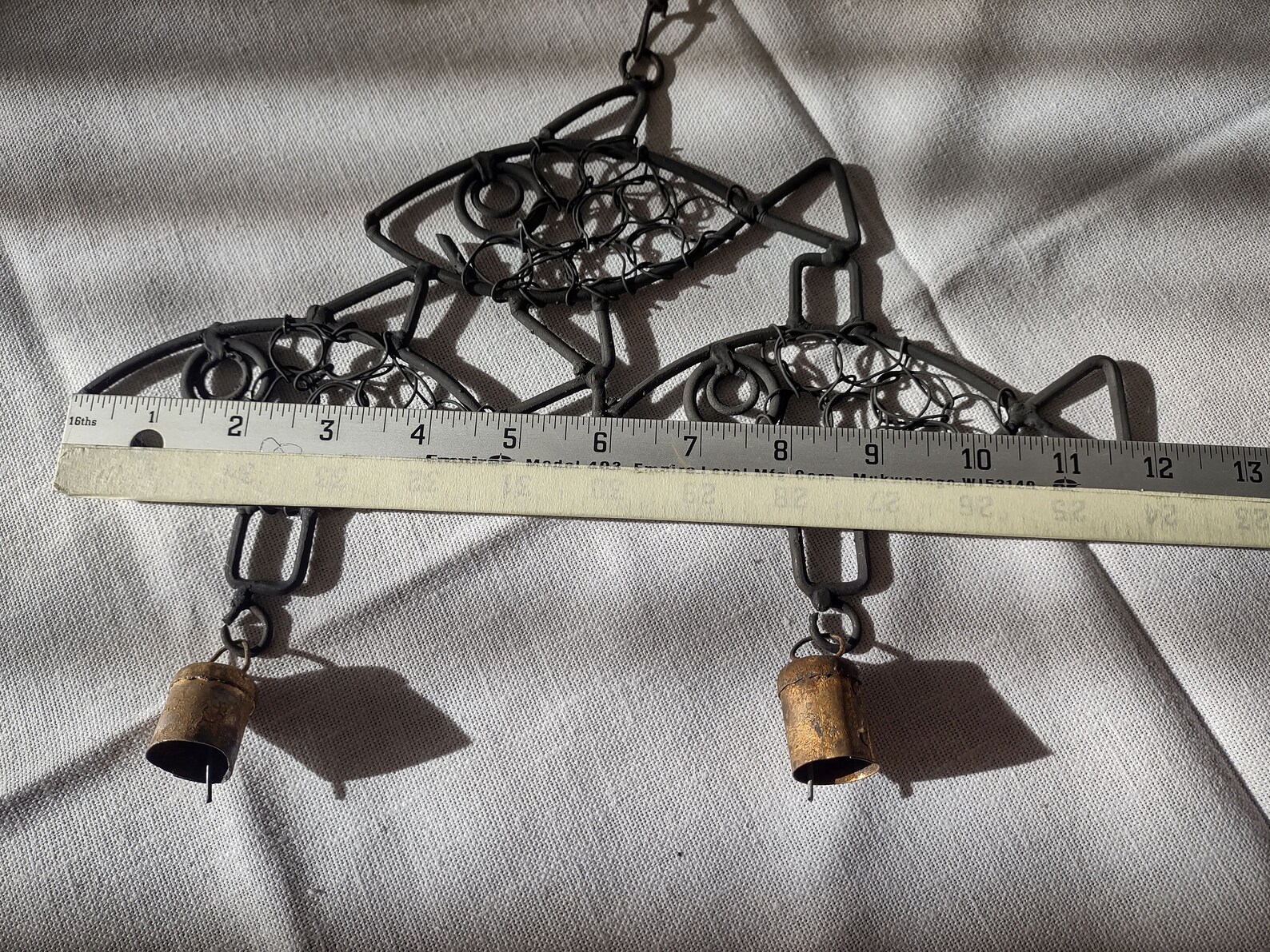 Vintage Primitive Rustic Christian Camel Fish Farmhouse Bell Wind Chime ...