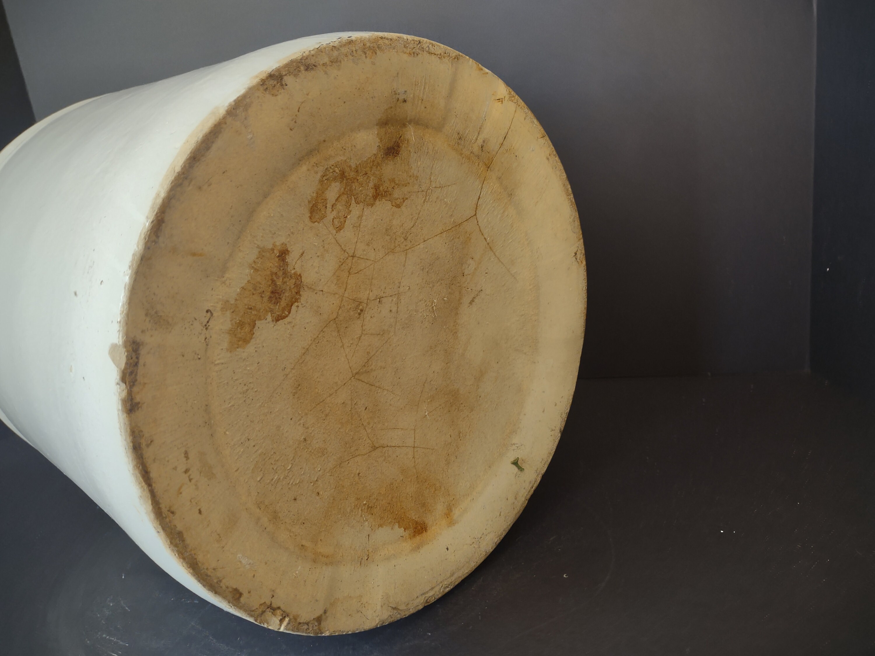 Vintage Farmhouse Stoneware 3 Gallon Crock White Pickle Jug Nelson McCoy