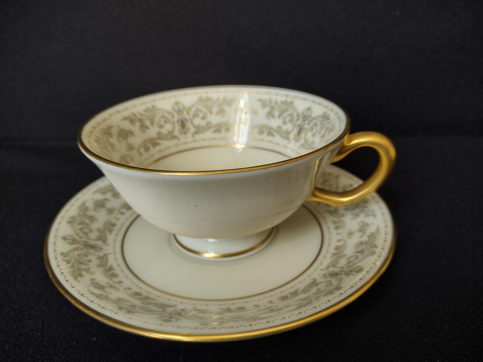Vintage Lenox Noblesse Gold Trim Tea Cup With Saucer (lot 1805) - Etsy