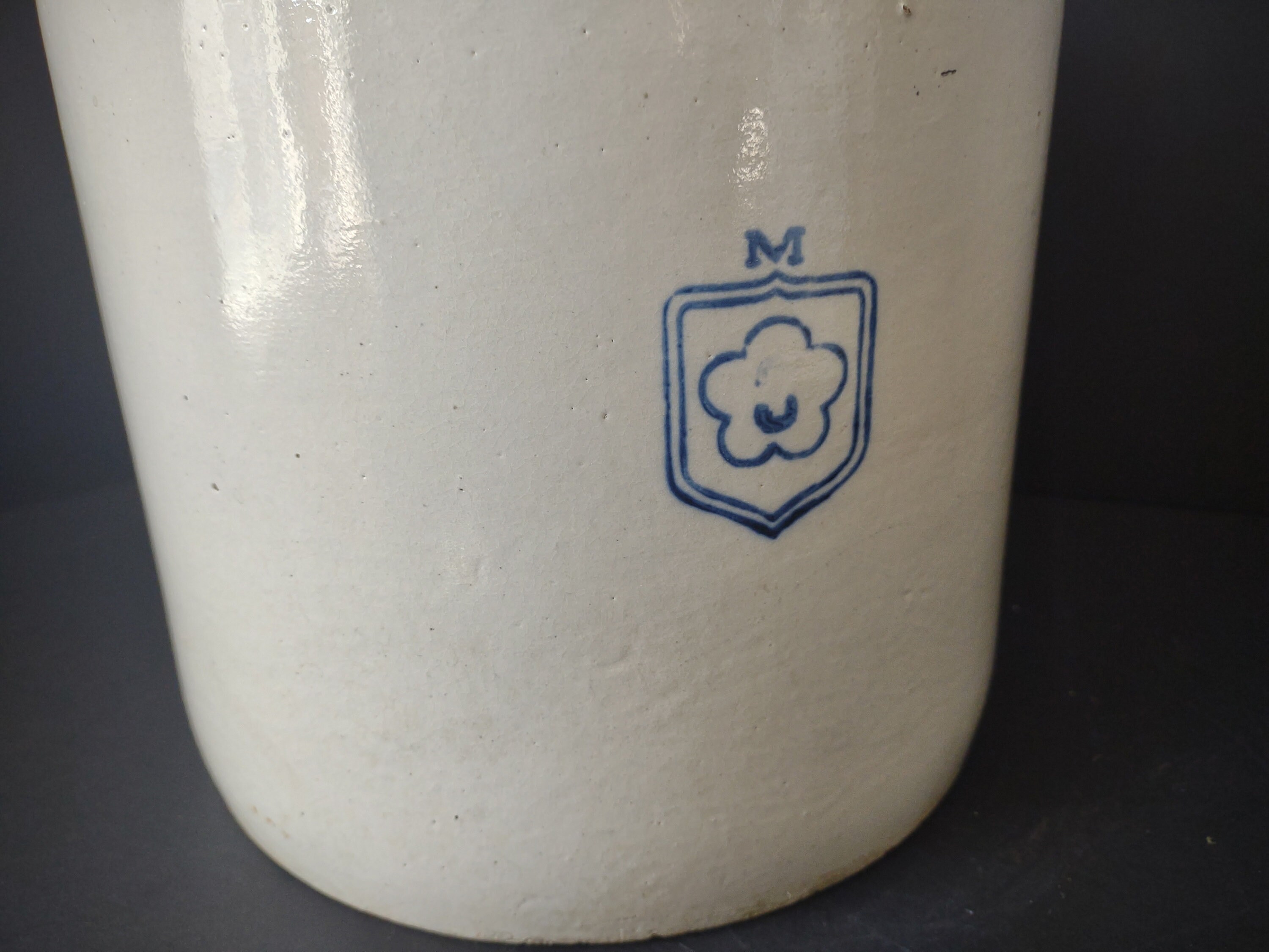 Vintage Farmhouse Stoneware 3 Gallon Crock White Pickle Jug Nelson McCoy