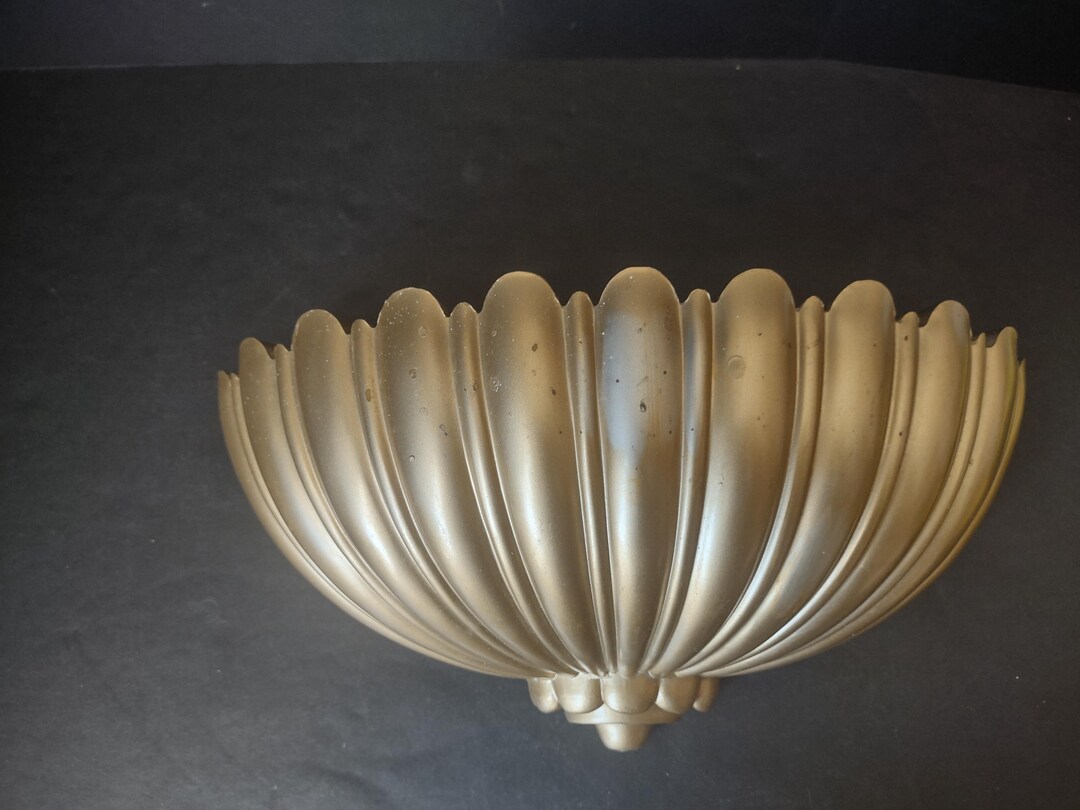 Vintage Syroco Wall Pocket Planter Hanging Gold Color IMPERFECT (lot ...