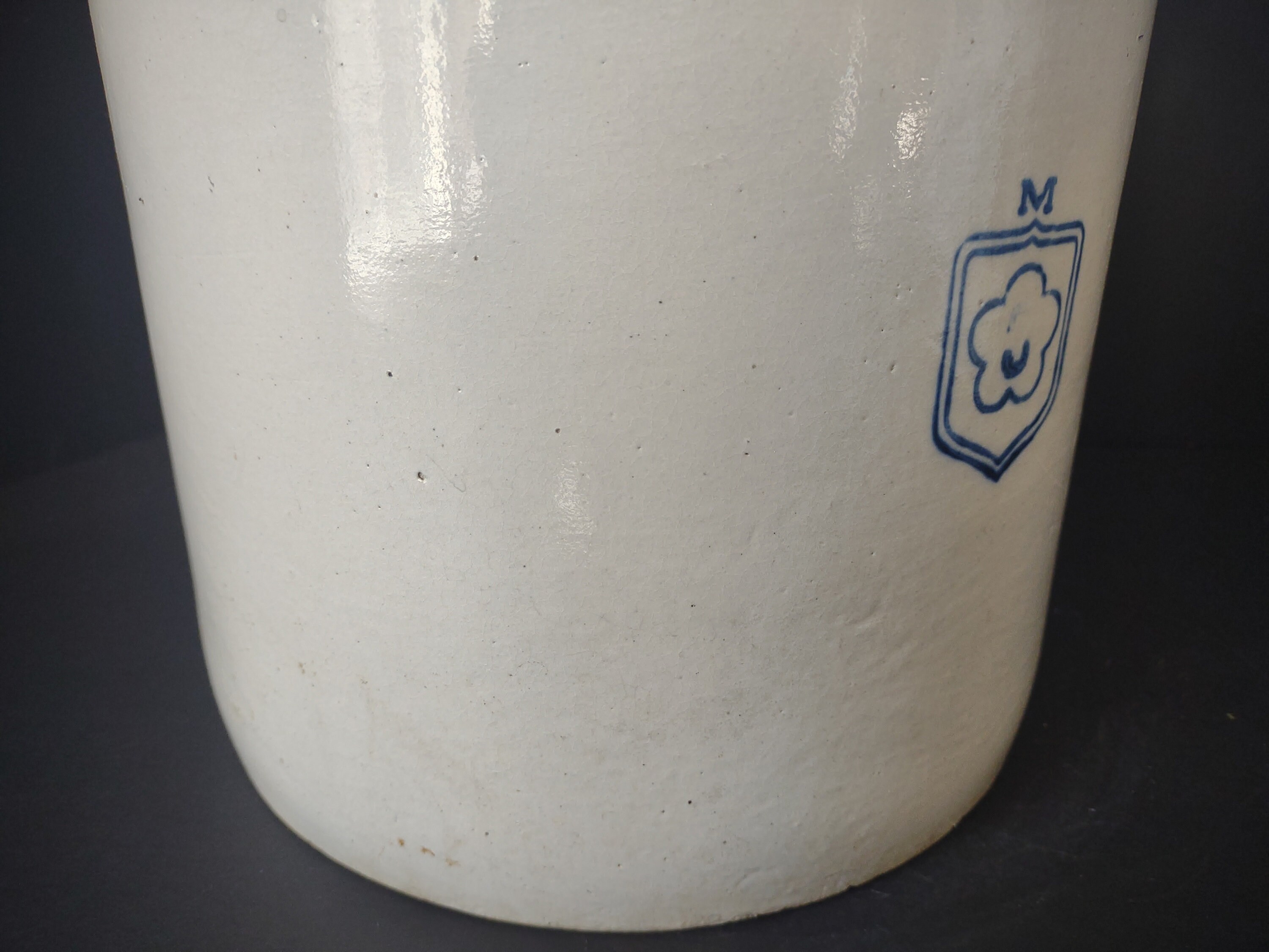 Vintage Farmhouse Stoneware 3 Gallon Crock White Pickle Jug Nelson McCoy