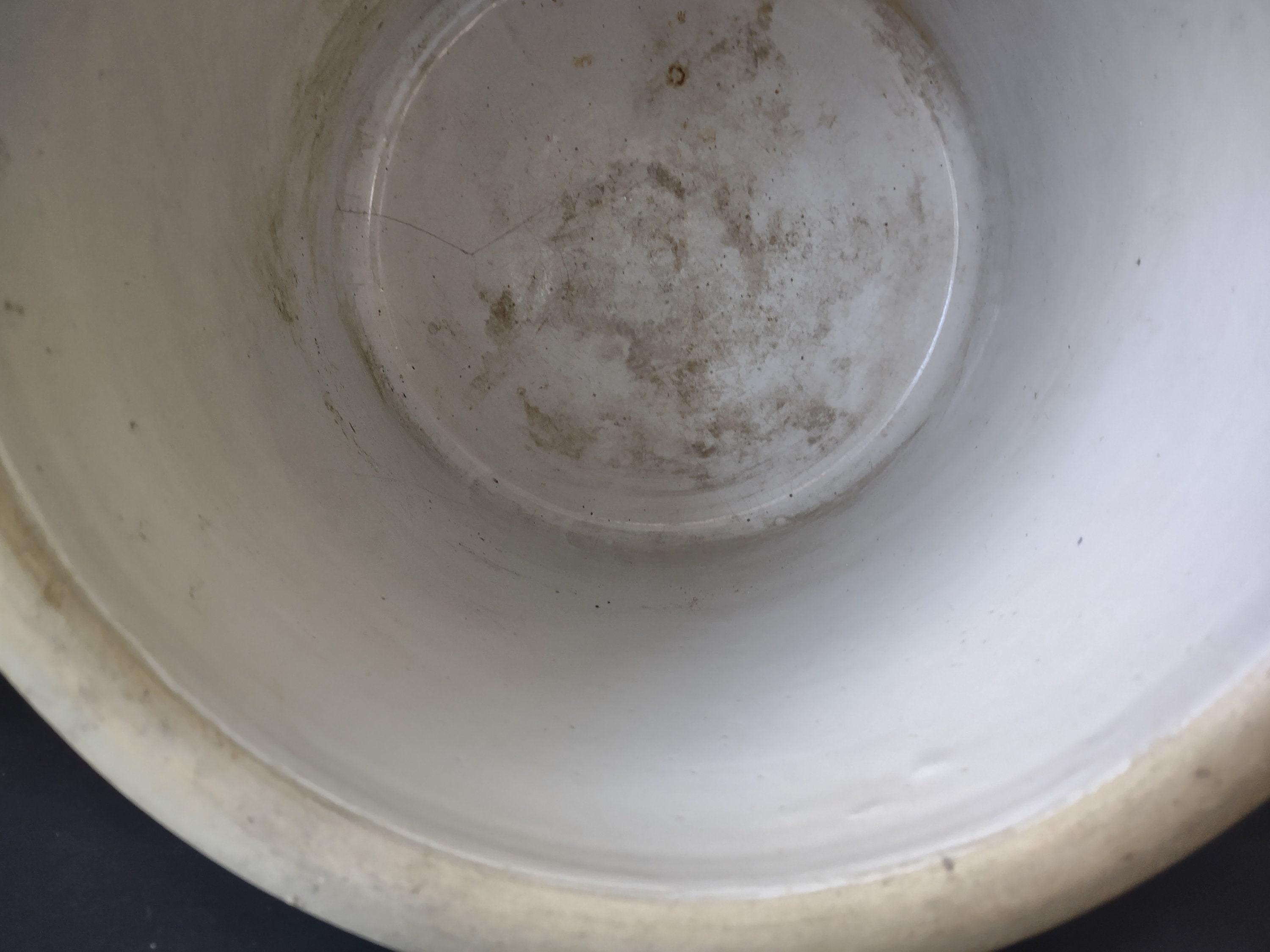 Vintage Farmhouse Stoneware 3 Gallon Crock White Pickle Jug Nelson McCoy