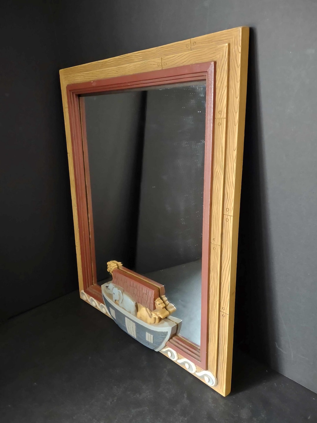 Home Interiors Mirror Kid Noah's Ark Plastic Frame 17"x14" (2578c) - Etsy